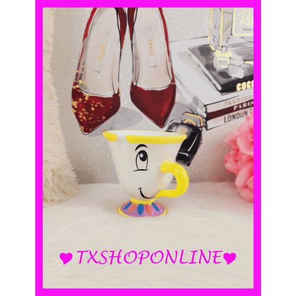 Disney | Dining | Disney Beauty And The Beast Chip Tea Cup New | Poshmark